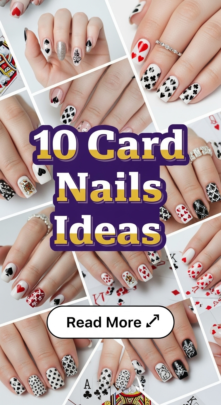 10 Card Nails Ideas - Soft Soul Diaries