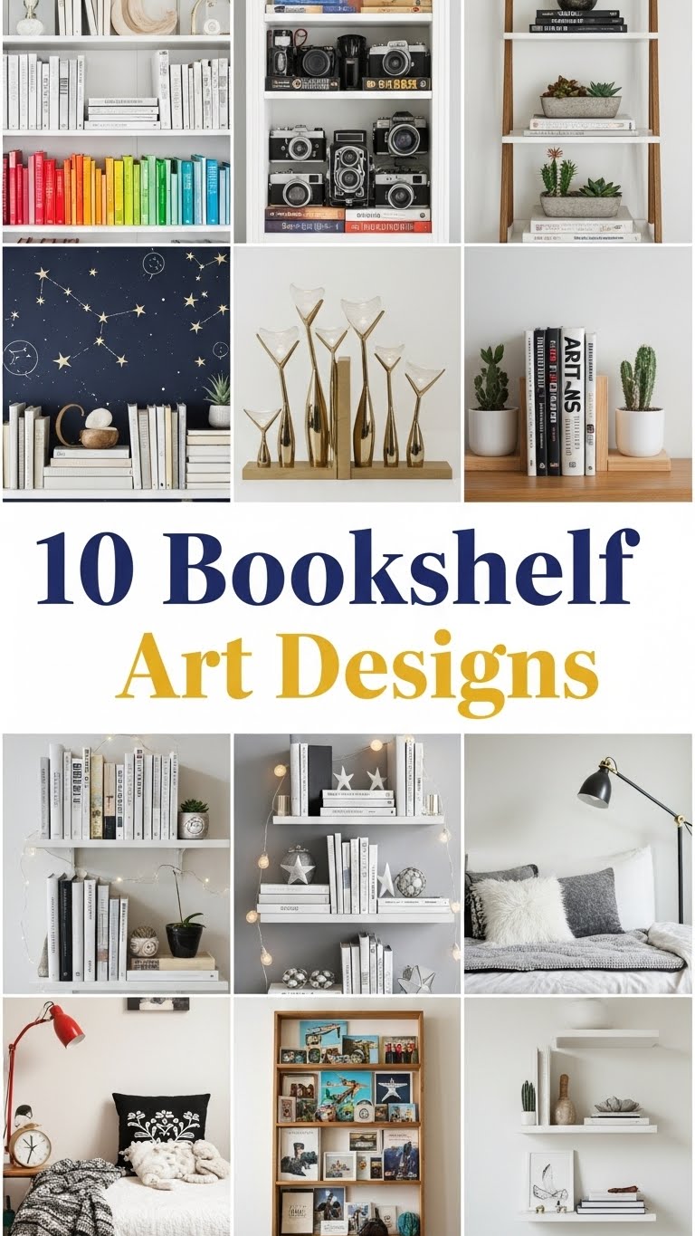 10 Bookshelf Art Designs - Promimanie