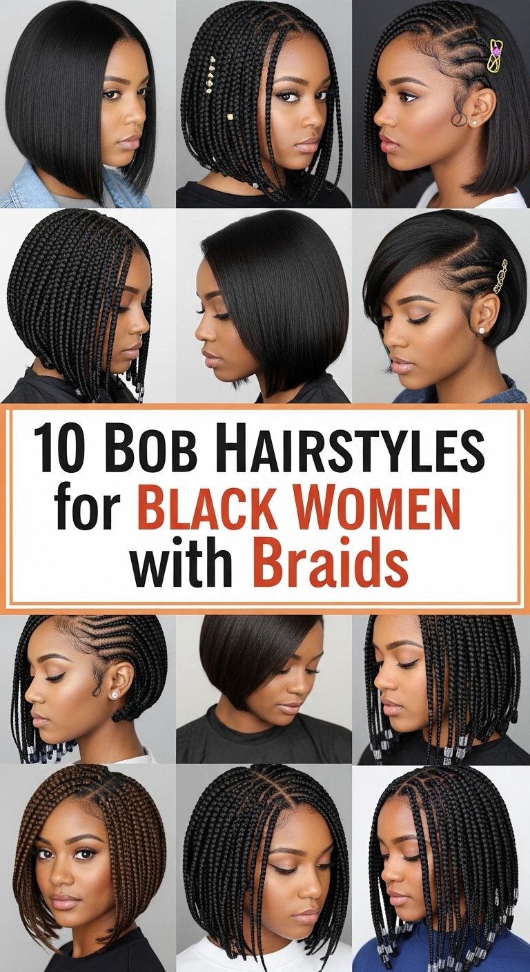 10 Bob Hairstyles for Black Women with Braids - Soft Soul Diaries