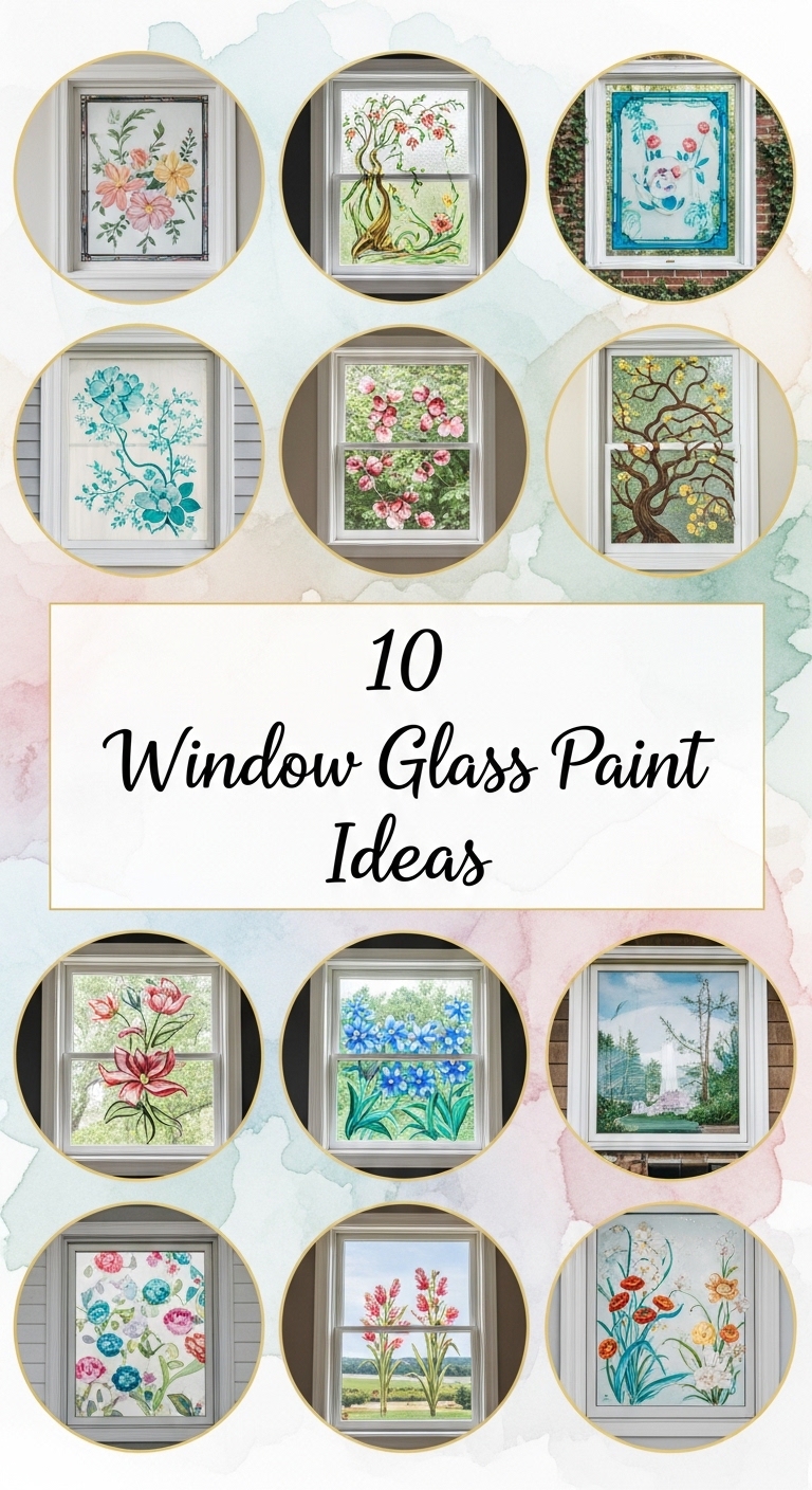 10 Window Glass Paint Ideas - Soft Soul Diaries