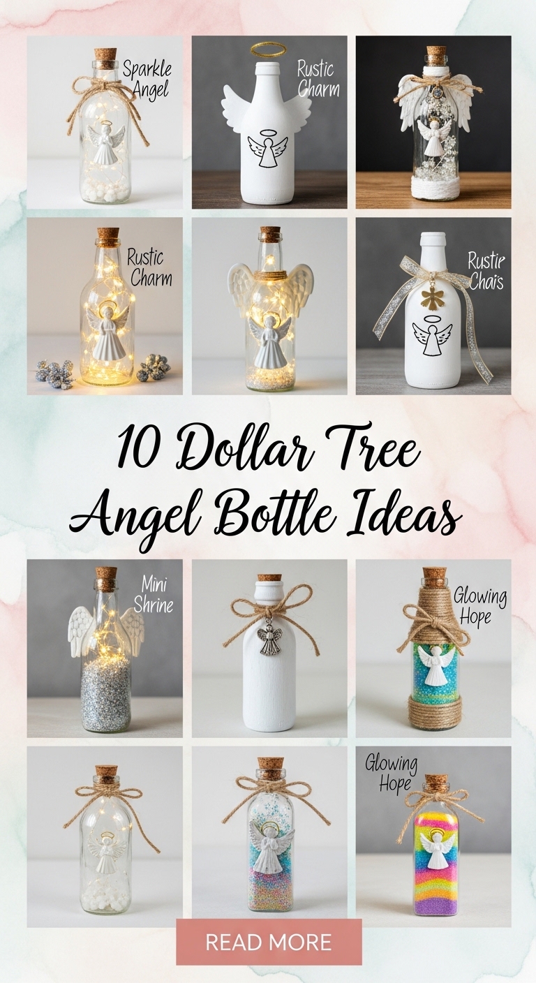 10 Dollar Tree Angel Bottle ideas - Soft Soul Diaries